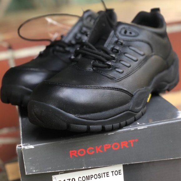 Rockport | Shoes | Rockport 7 Womens Black Composite Toe Shoes Work ...